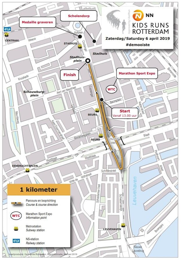 Dit is de route van de NN Marathon Rotterdam 2019 | Foto | indebuurt.nl