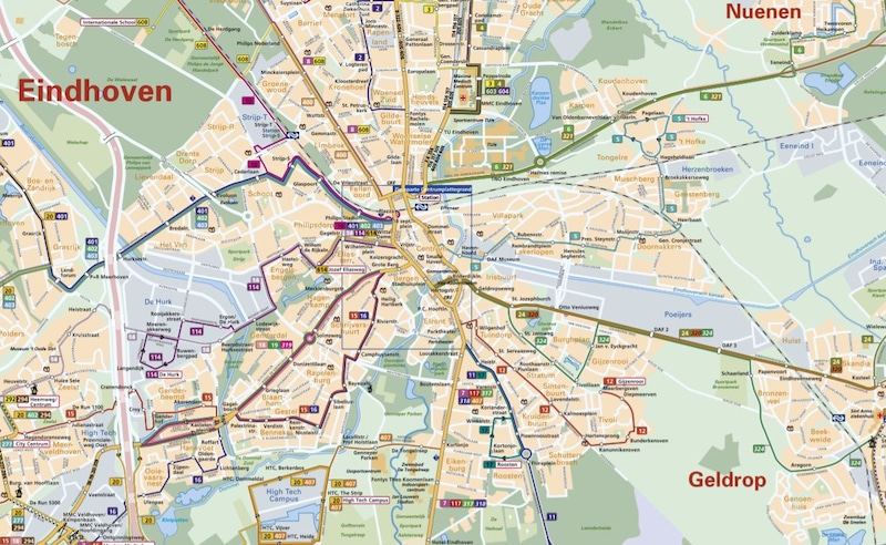Handig: alle Eindhovense buslijnen op de kaart | Regio | indebuurt.nl