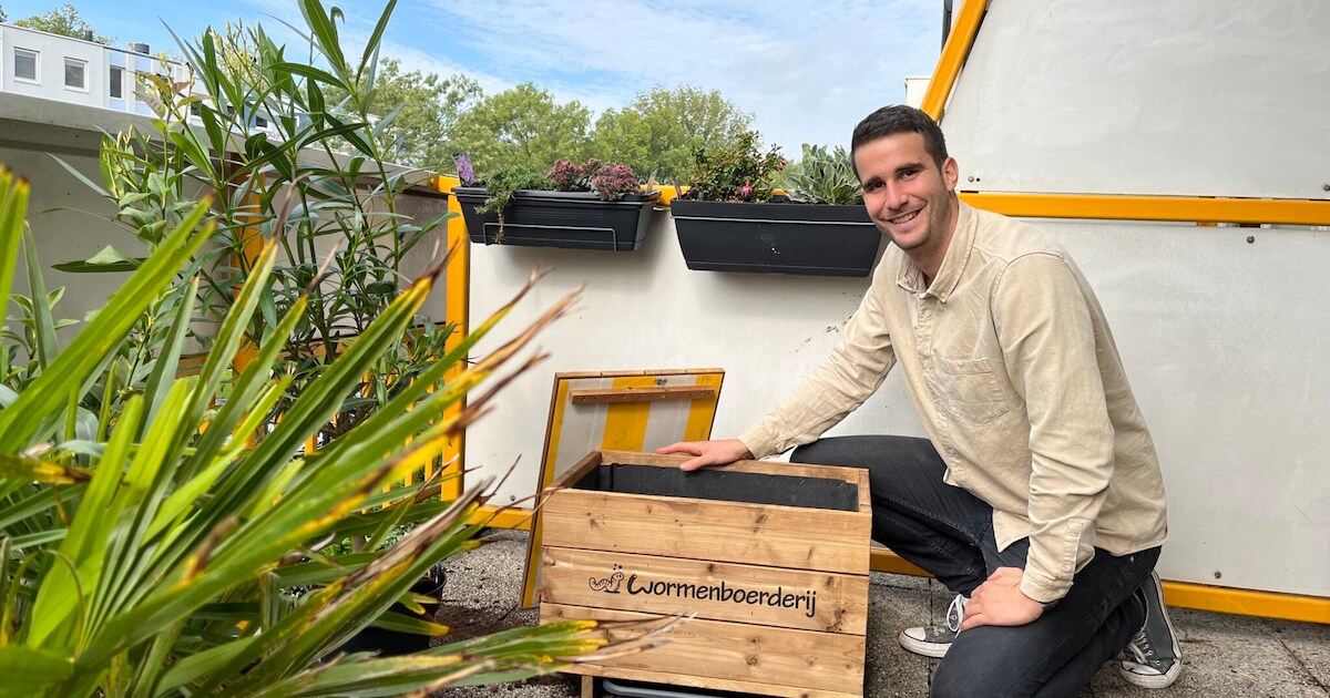Emiel zegde zijn baan op en verkoopt nu compostwormen: 'Ze zijn gek op ...